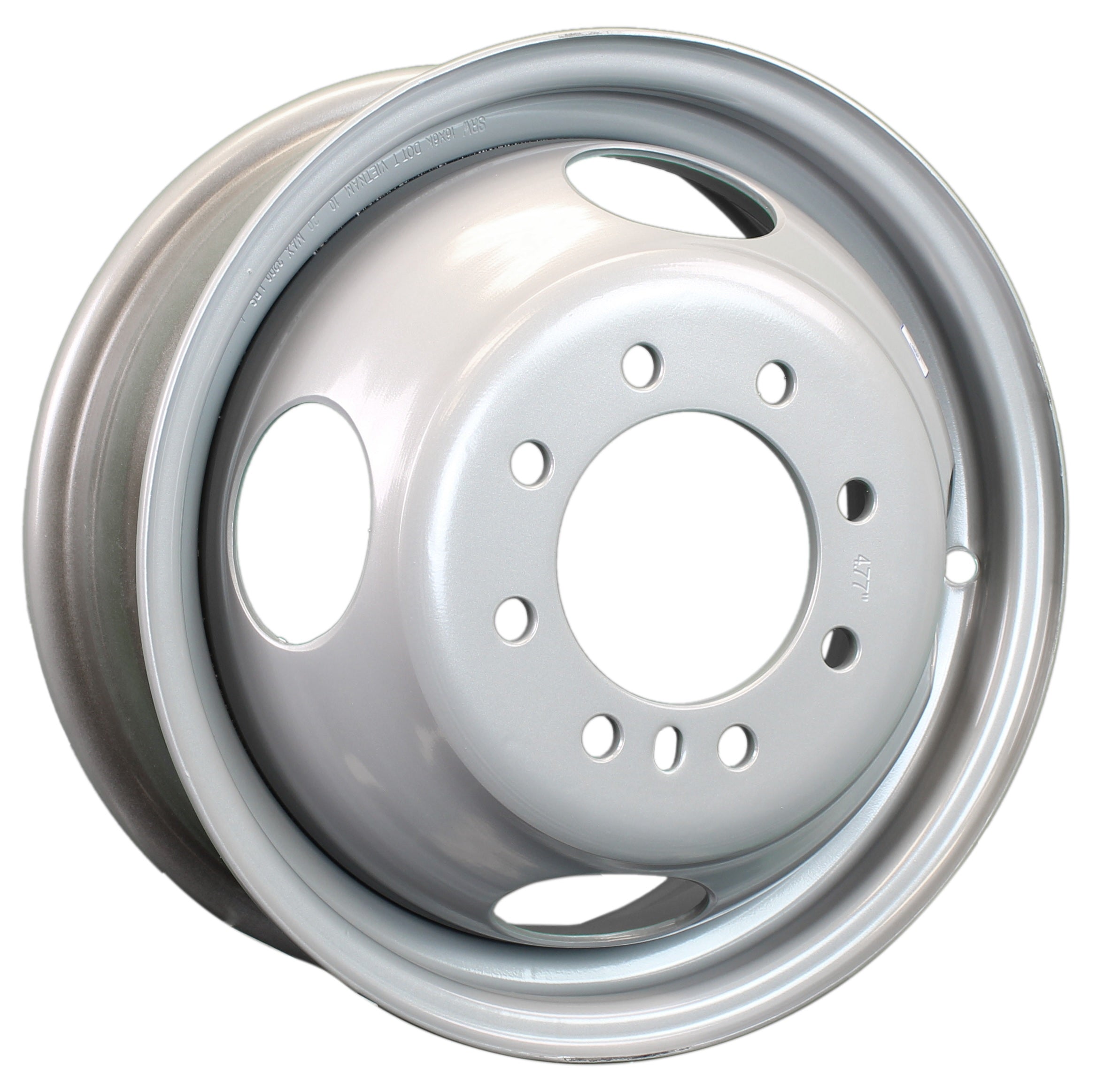 eCustomrim Dually Dual Silver Grey Trailer Wheel Rim 16" 16X6 8 Lug On ...