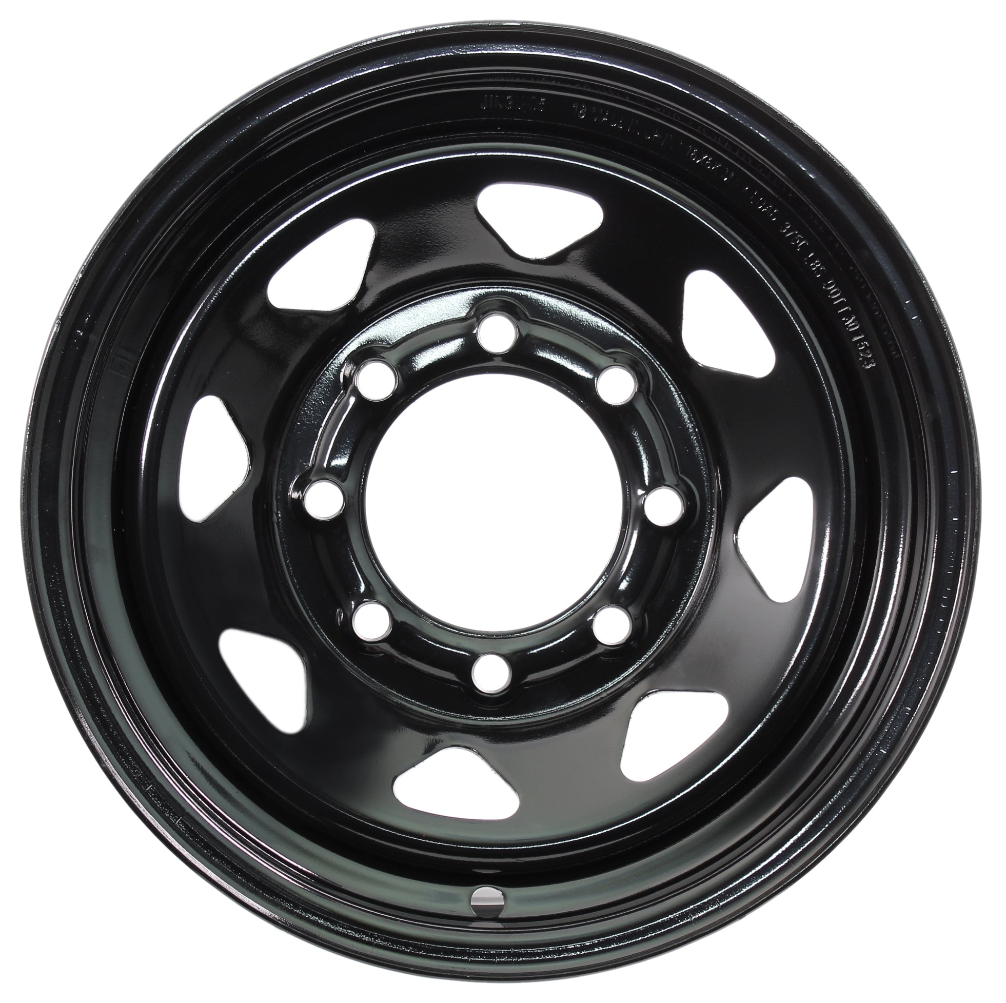 eCustomrim Trailer Wheel 16 in. X 6 in. 16x6 8 Lug Black Steel Rim Whe ...