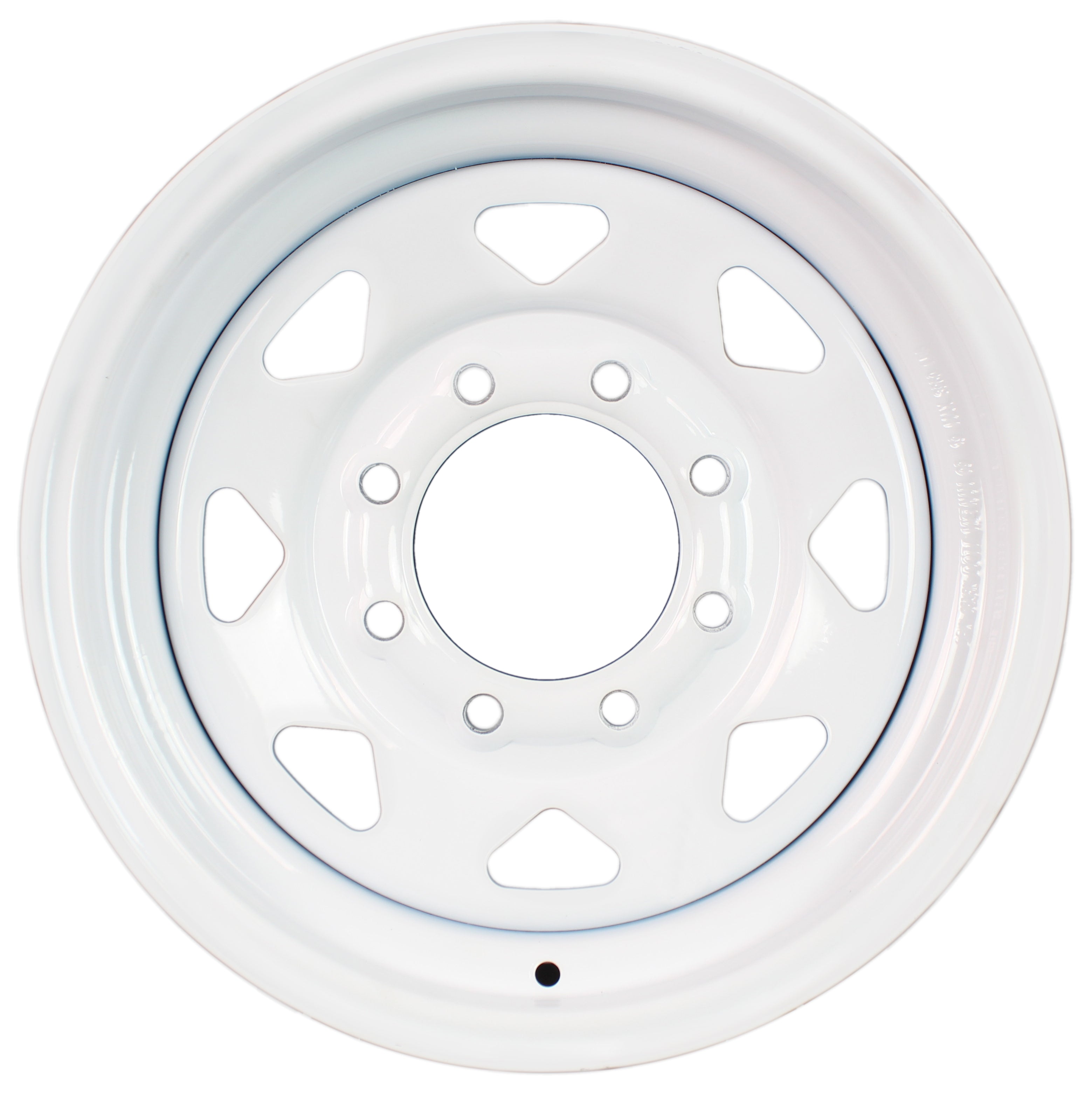 Equipment Trailer Rim Wheel 16 in. 16X6 8 Hole Bolt Lug White Spoke Ri ...