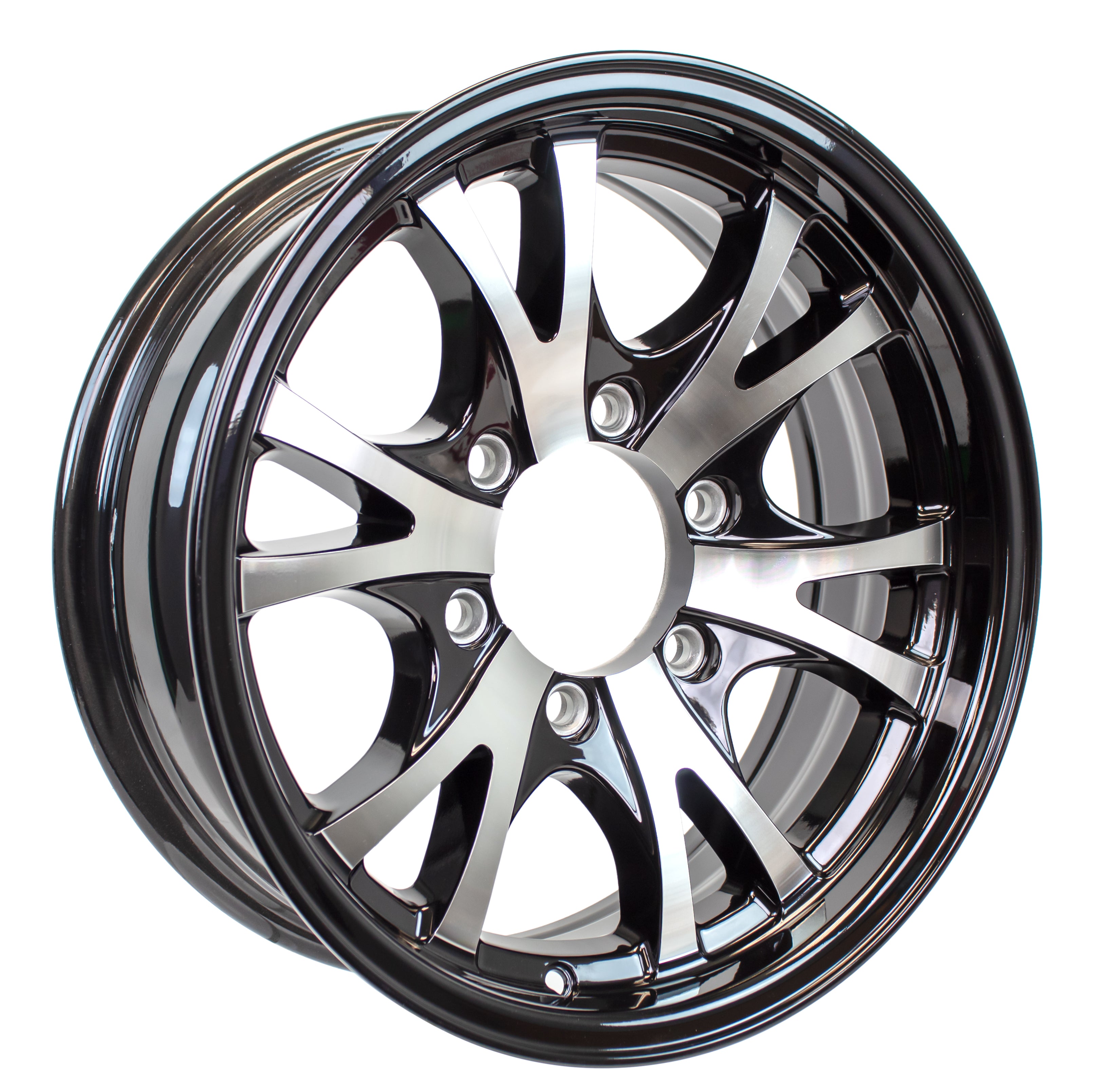 eCustomrim Aluminum Trailer Wheel 16X6 16 Inch Machined Lip 6 Lug On 5 ...