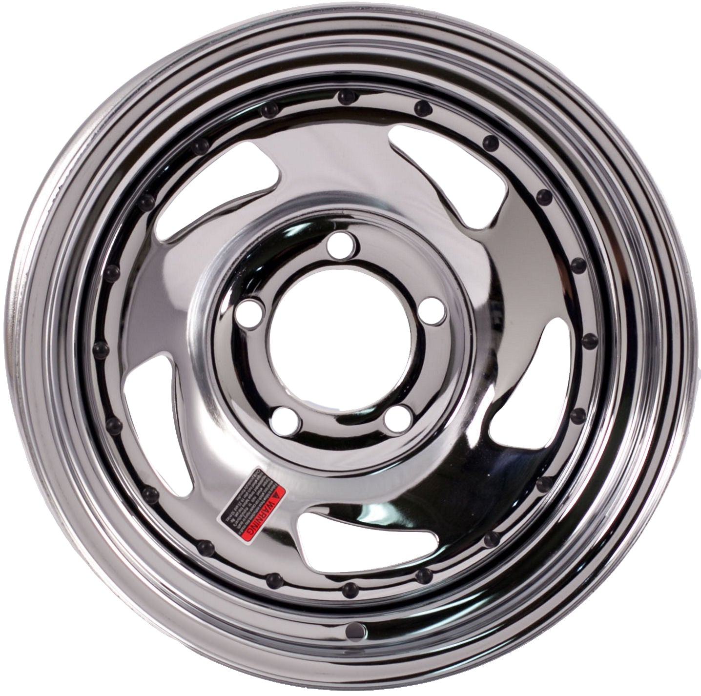 eCustomrim Chrome Directional Trailer Rim 13X4.5J 13 5 Lug 4.5 Inch Ce ...