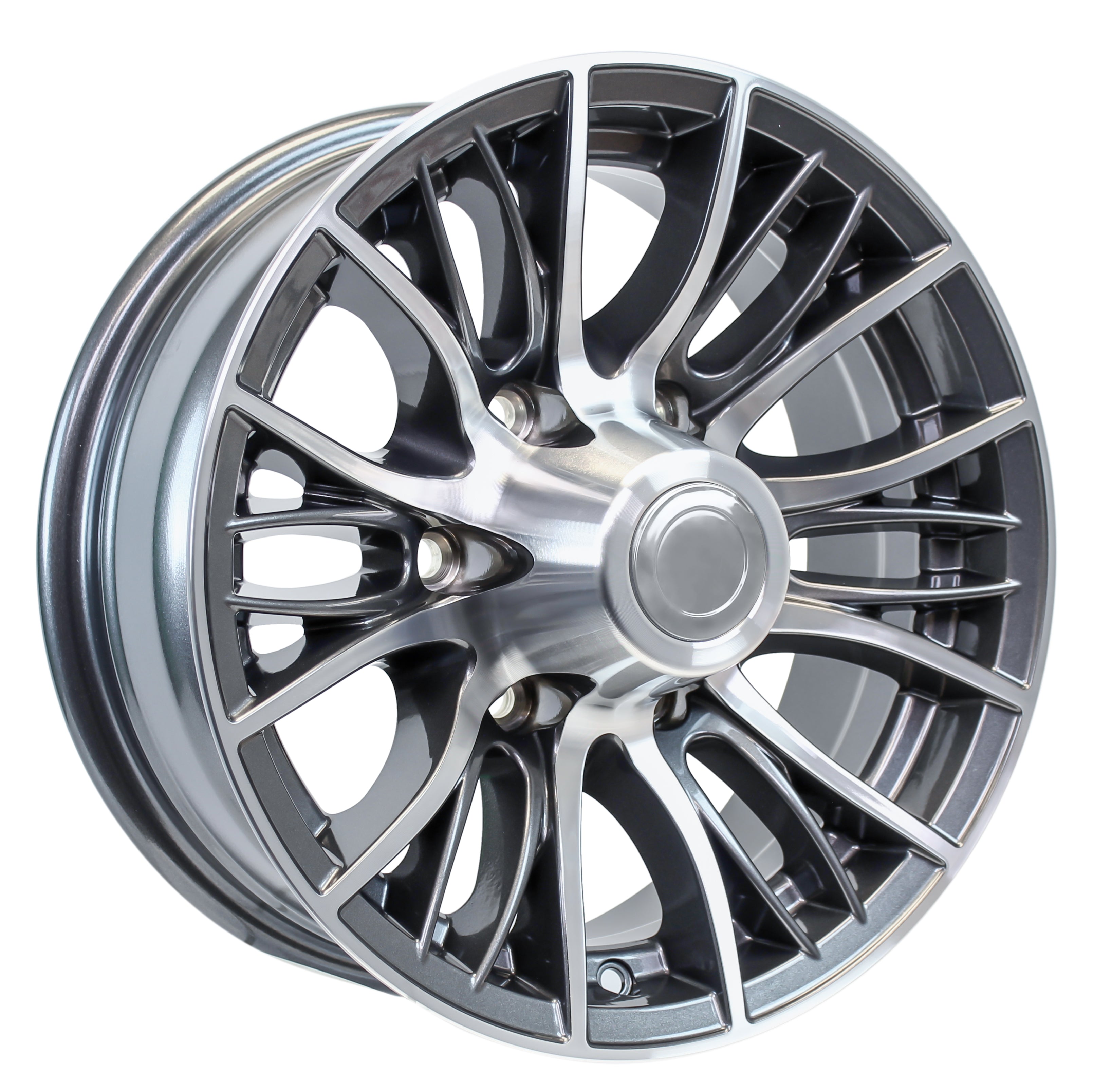 Aluminum Trailer Wheel 16X6 16 Inch Evolution Grey 6 Lug On 5.5 Inch C ...