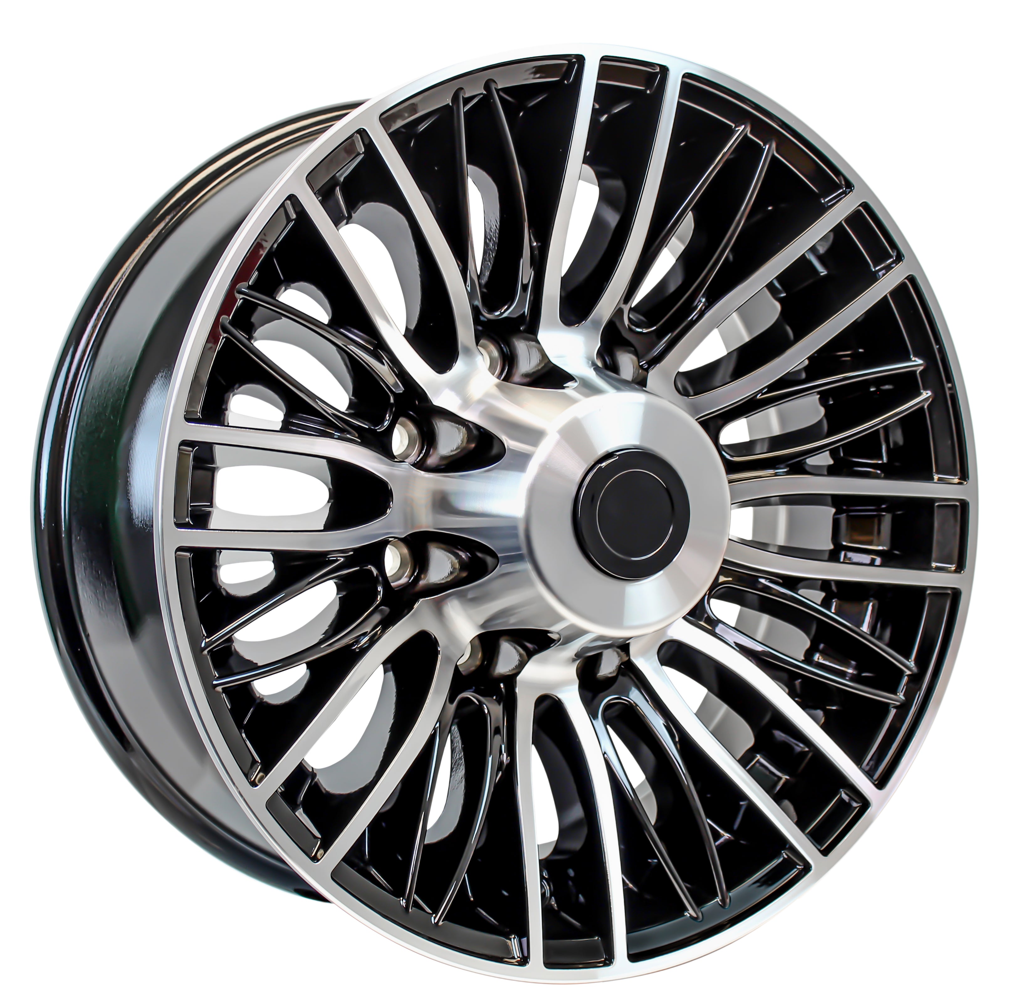eCustomrim Aluminum Trailer Wheel 16X6 16" Evolution Black 8 Lug On 6 ...