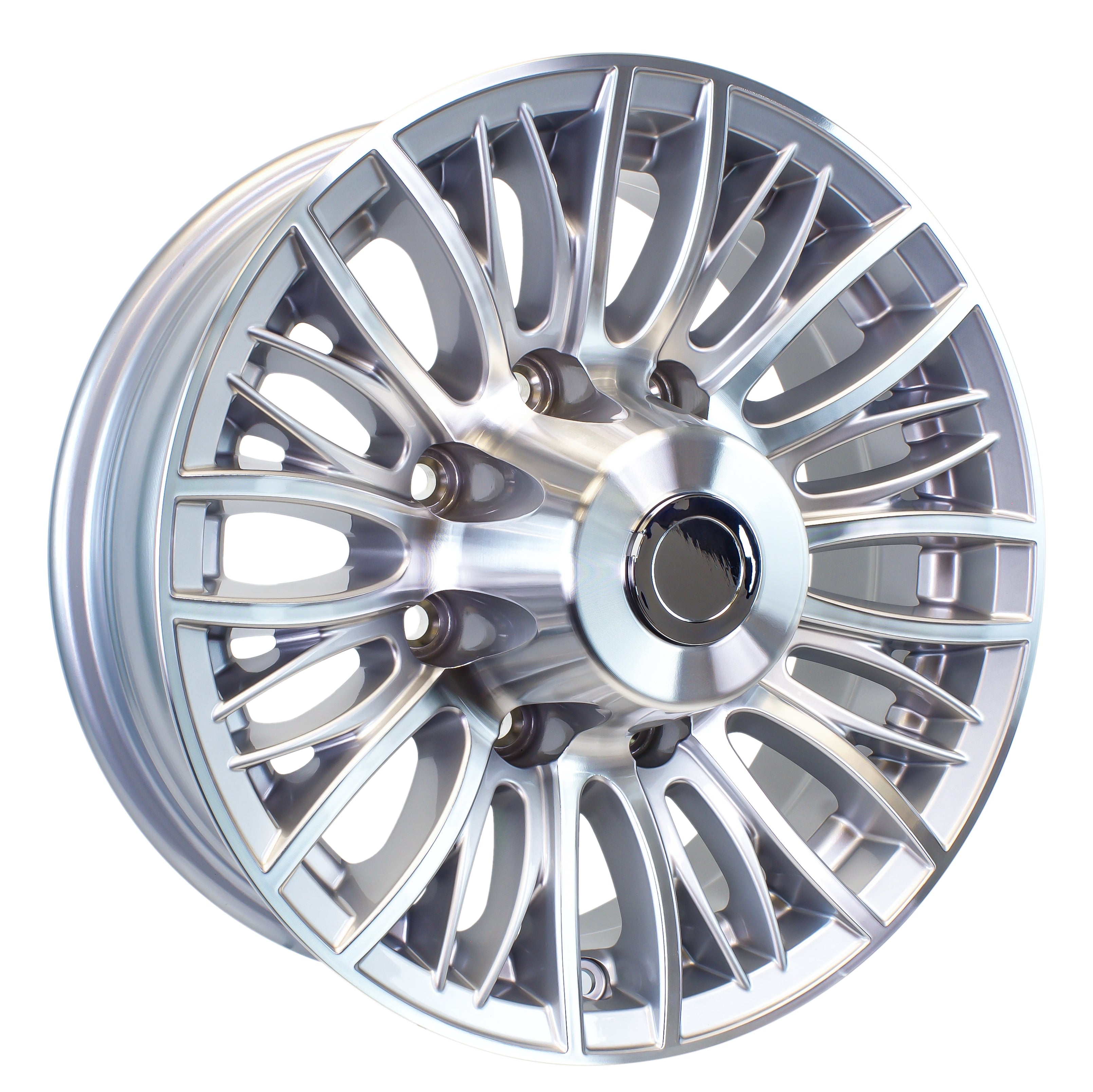 eCustomrim Aluminum Trailer Wheel 16X6 16" Evolution Silver 8 Lug On 6 ...