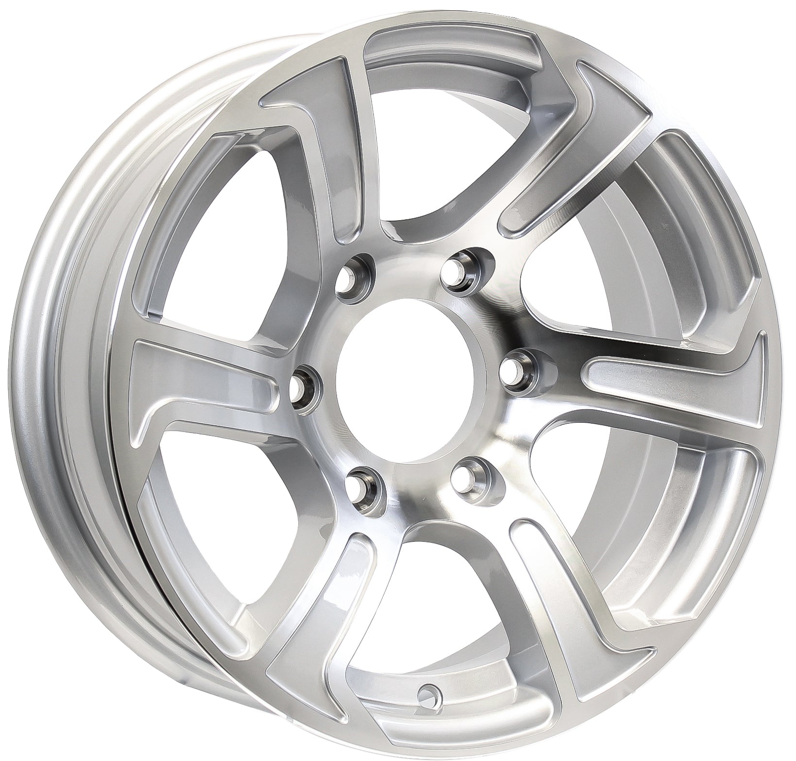 eCustomrim Aluminum Trailer Wheel 15X6 15 X 6 6 Lug 5.5 Center Summit ...