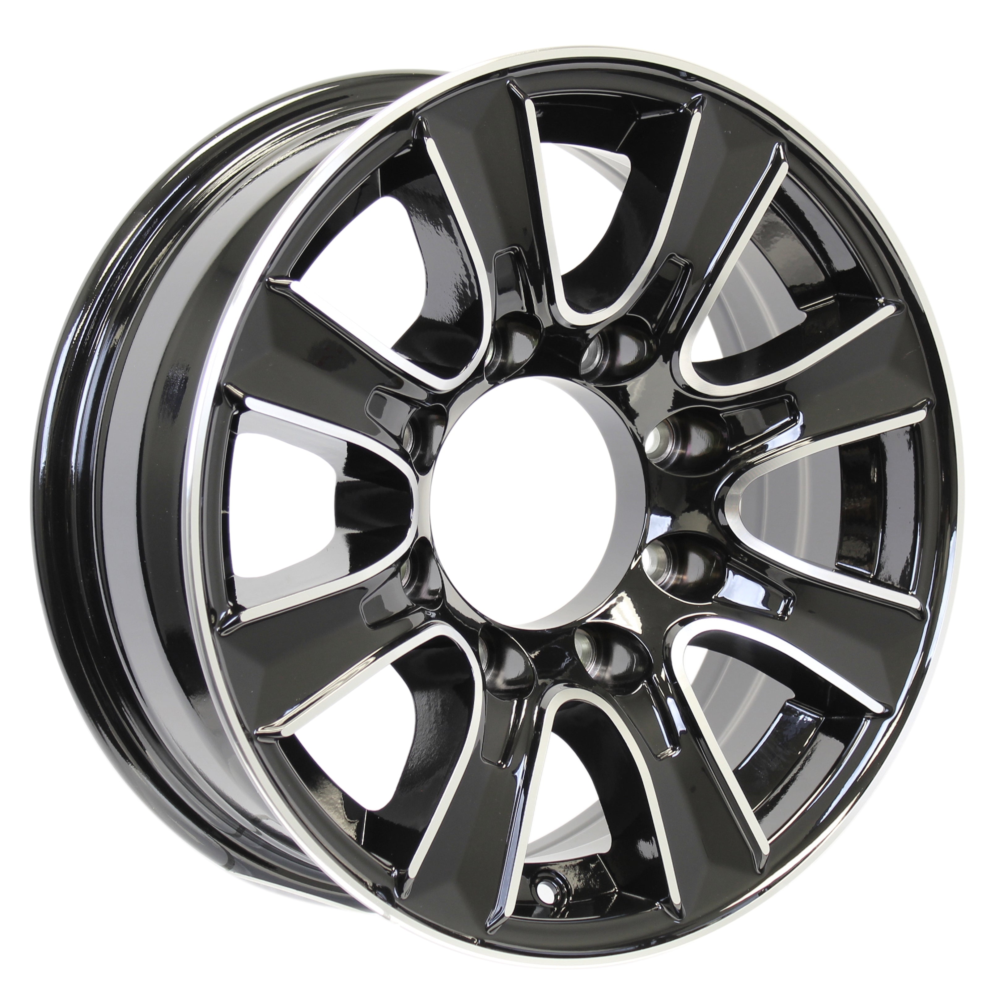 eCustomrim Aluminum Trailer Wheel 16X6 16" Thoroughbred 8 Lug On 6.5 ...